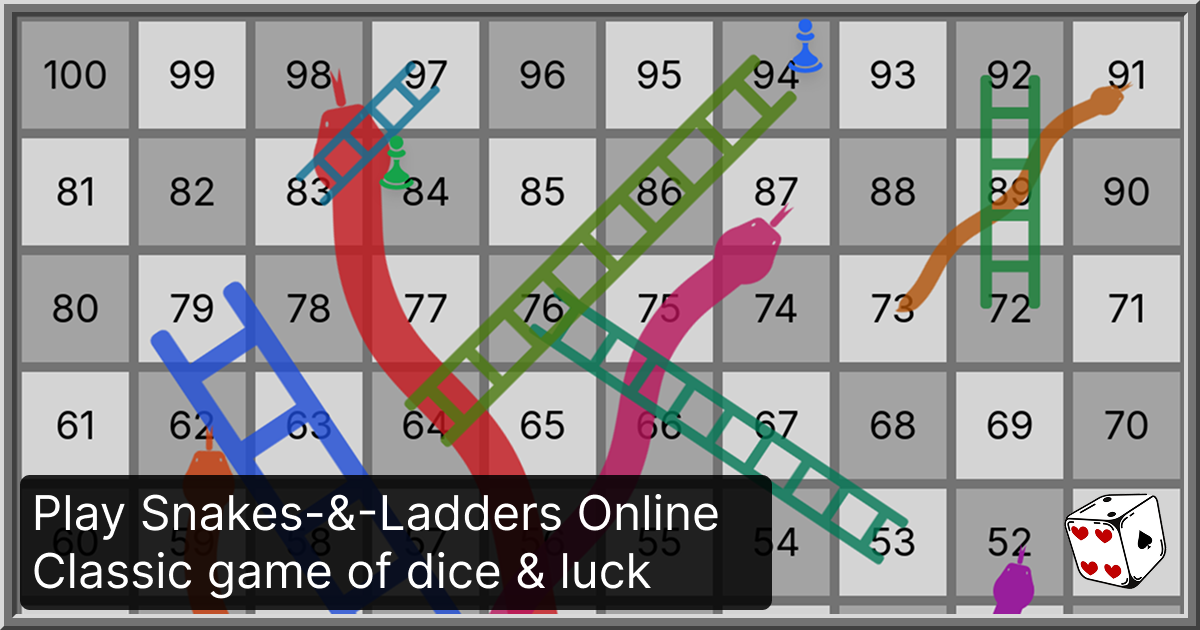 Snakes and Ladders online - fun board game | GamesKeeper.io